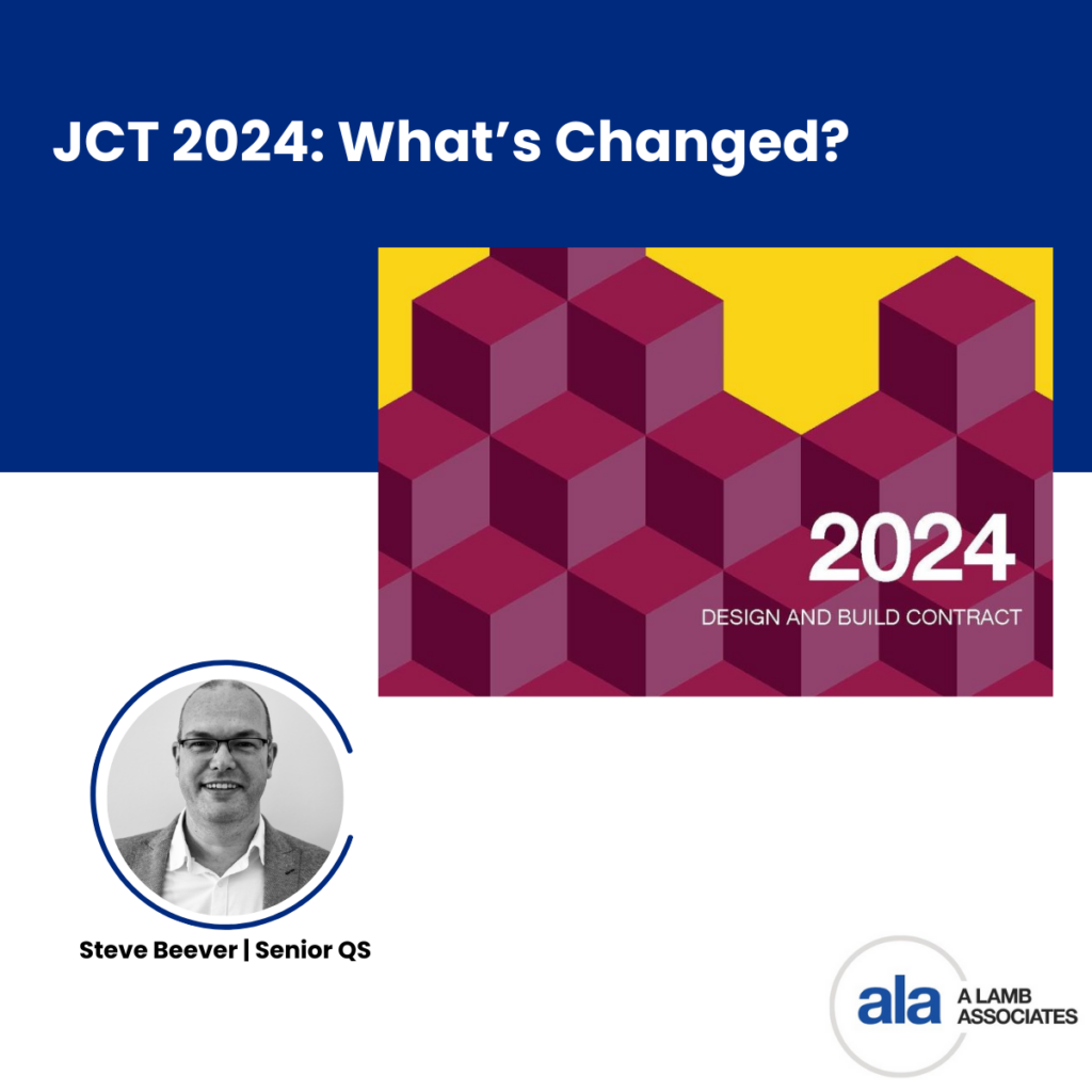 JCT Design and Build 2024: What's Changed? | A Lamb Associates Limited